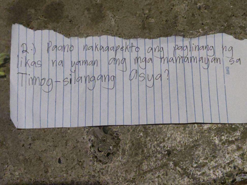 2.) Paano nakaaapekto ang paglinang ng likas | StudyX