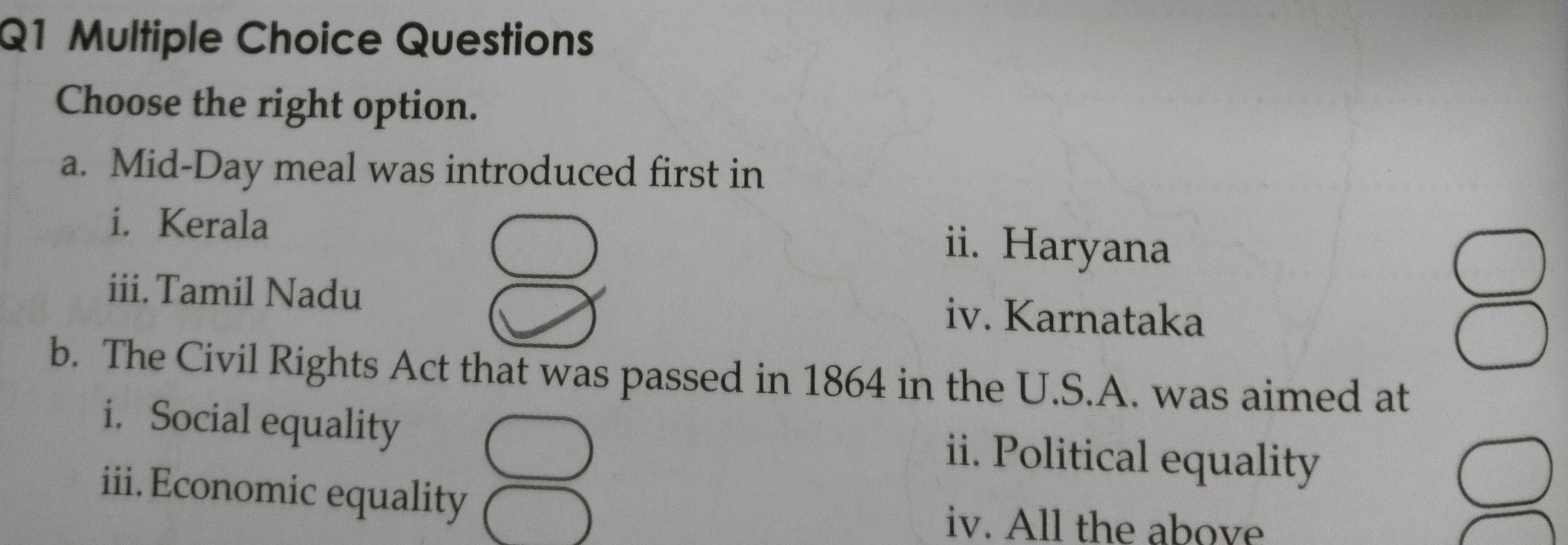 Q1 Multiple Choice Questions Choose the | StudyX