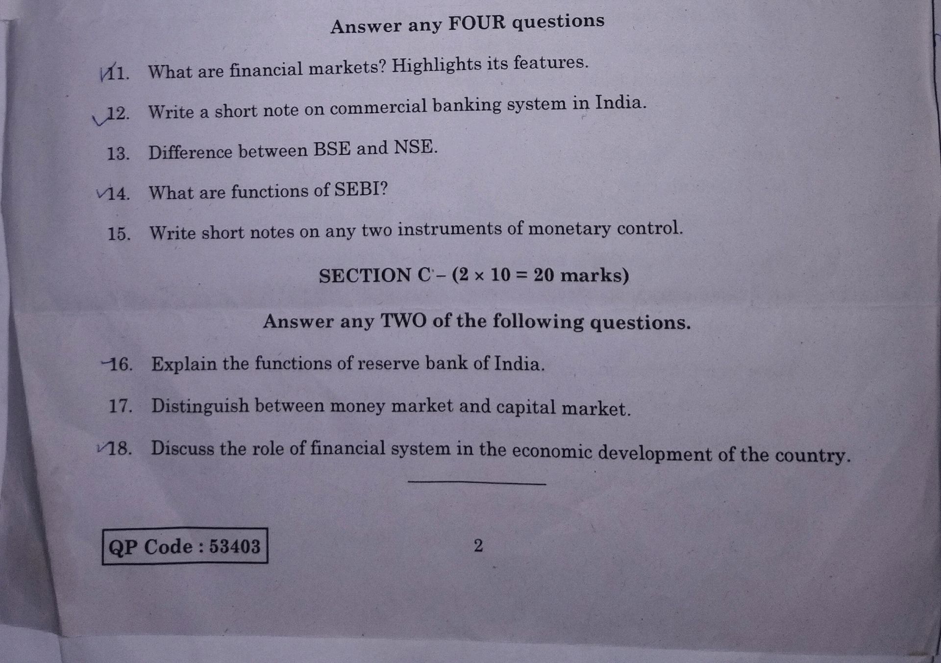 Answer any FOUR questions 11. What are | StudyX