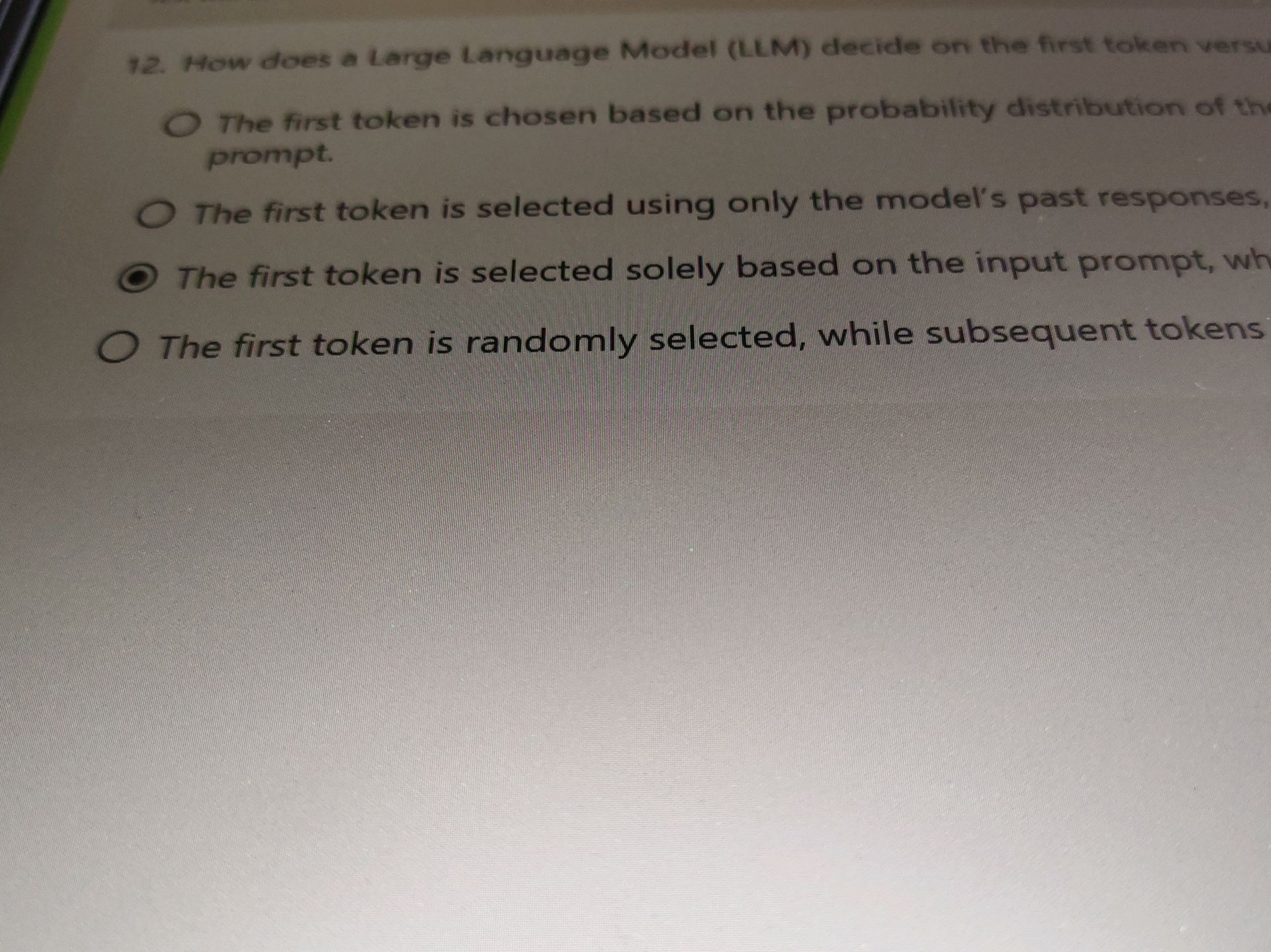 How does a Large Language Model (LLM) decide | StudyX
