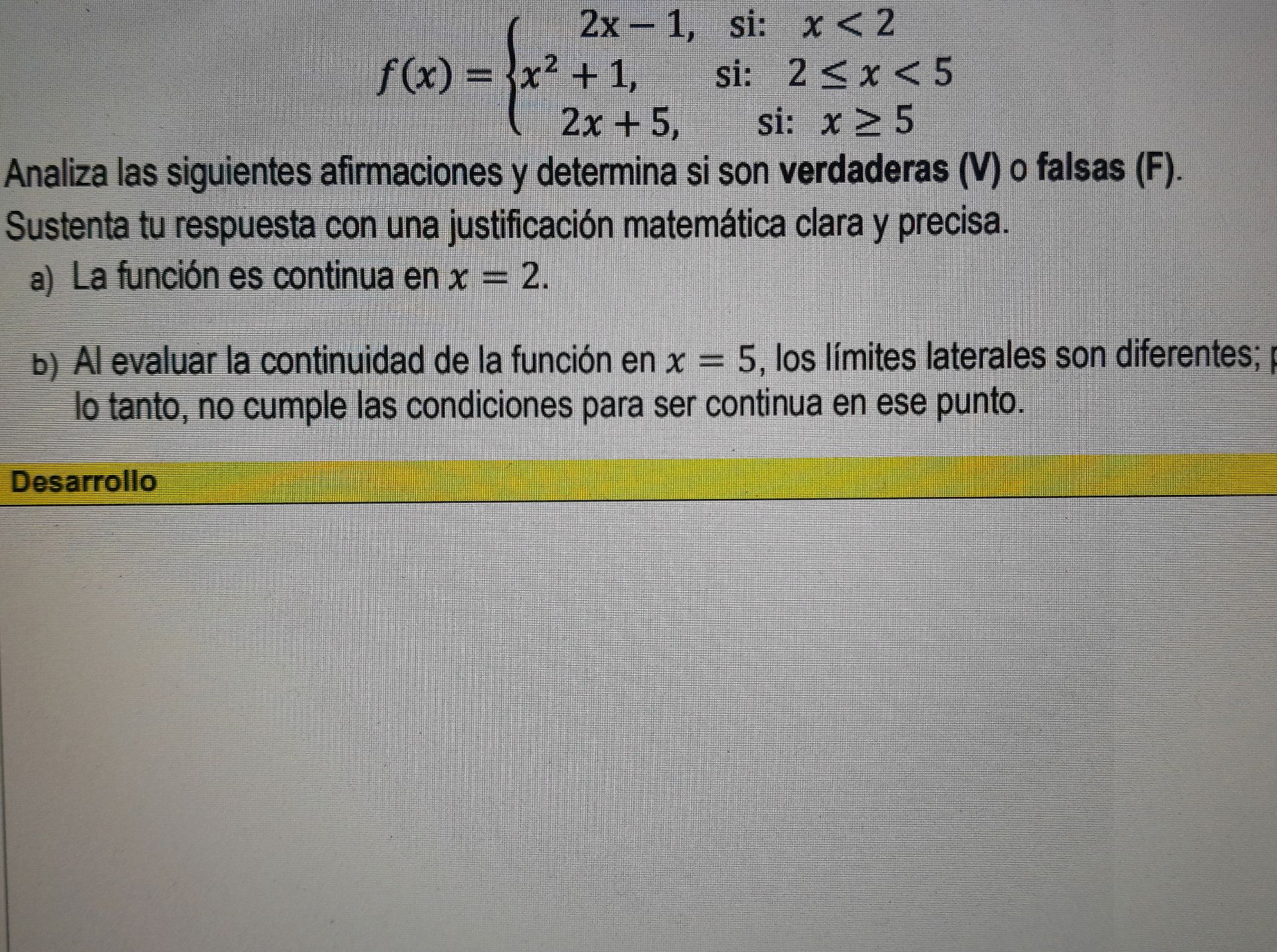 Given the function: $f(x) = \ 2x-1, {si | StudyX