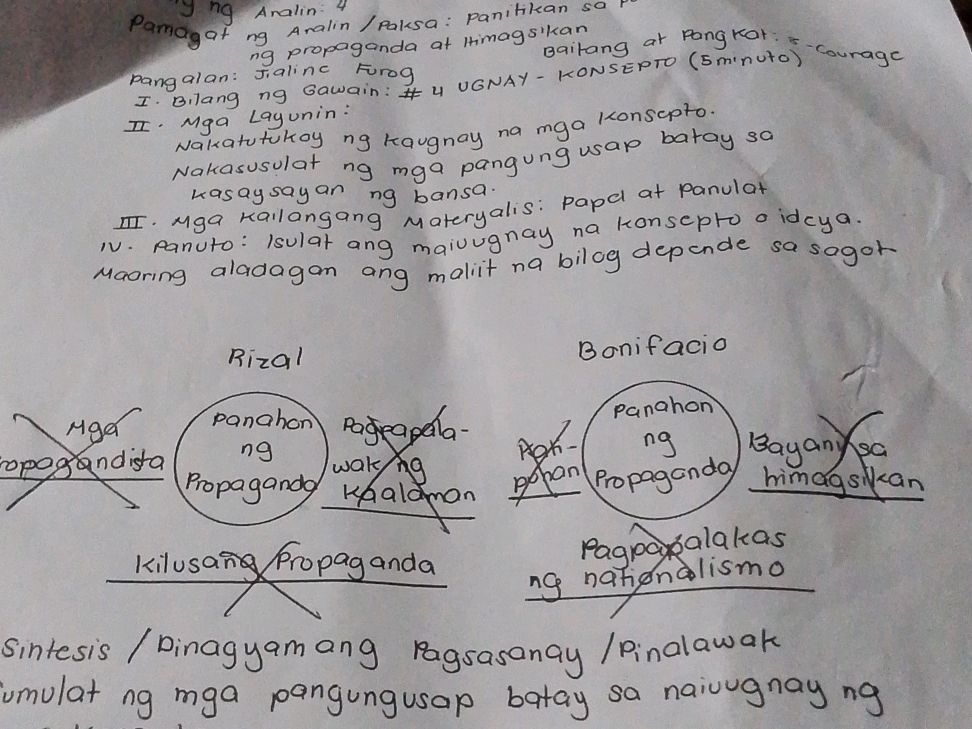 The image contains a concept map comparing | StudyX