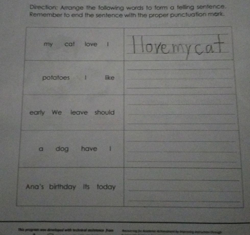 Direction: Arrange the following words to | StudyX