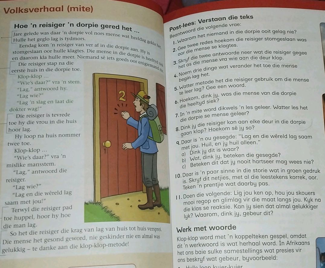 Volksverhaal (mite) Hoe 'n reisiger 'n