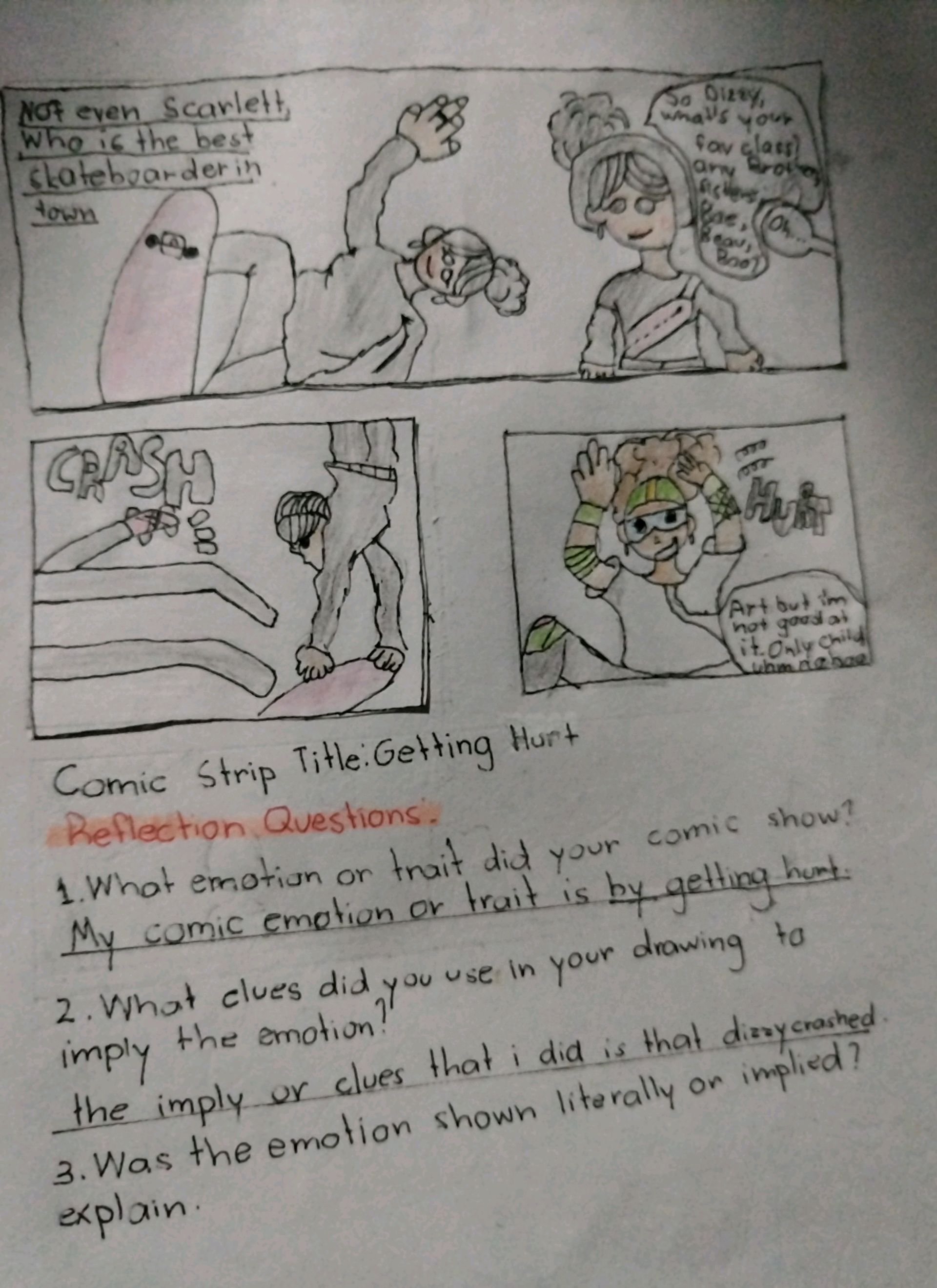 Comic Strip Title: Getting Hurt Reflection