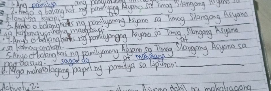 1. Ang pamilya at pangunahing ng pamilyang | StudyX