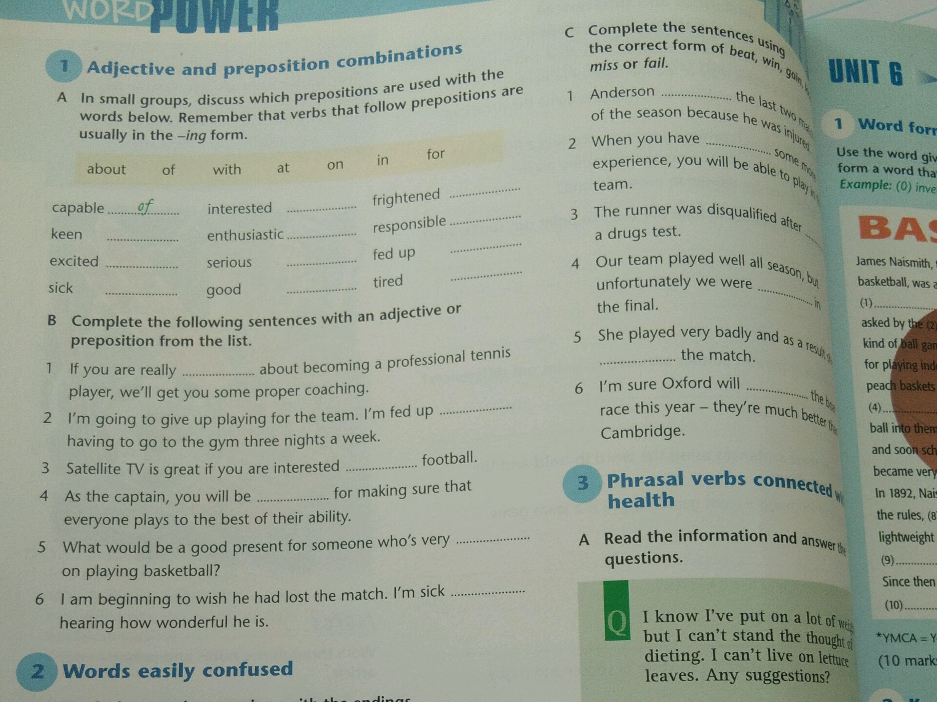 1 Adjective and preposition combinations A | StudyX