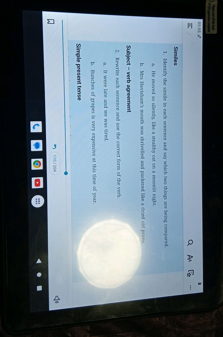 Similes 1. Identify the simile in each | StudyX