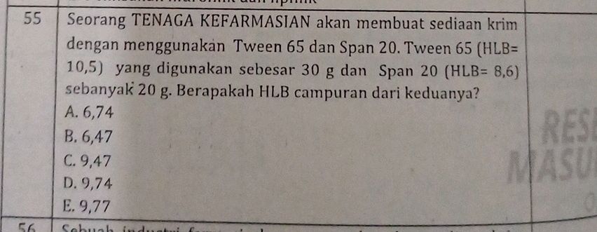 Seorang TENAGA KEFARMASIAN akan membuat | StudyX