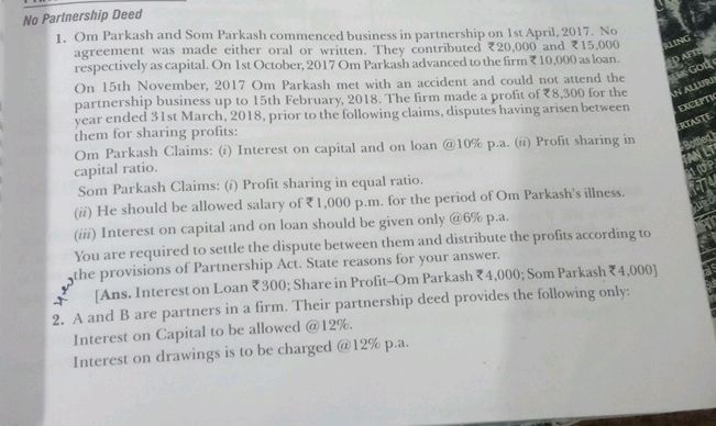 Om Parkash and Som Parkash commenced