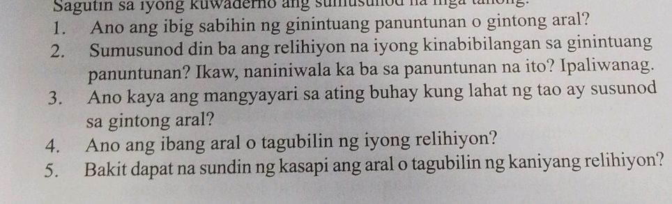 1. Ano ang ibig sabihin ng ginintuang | StudyX