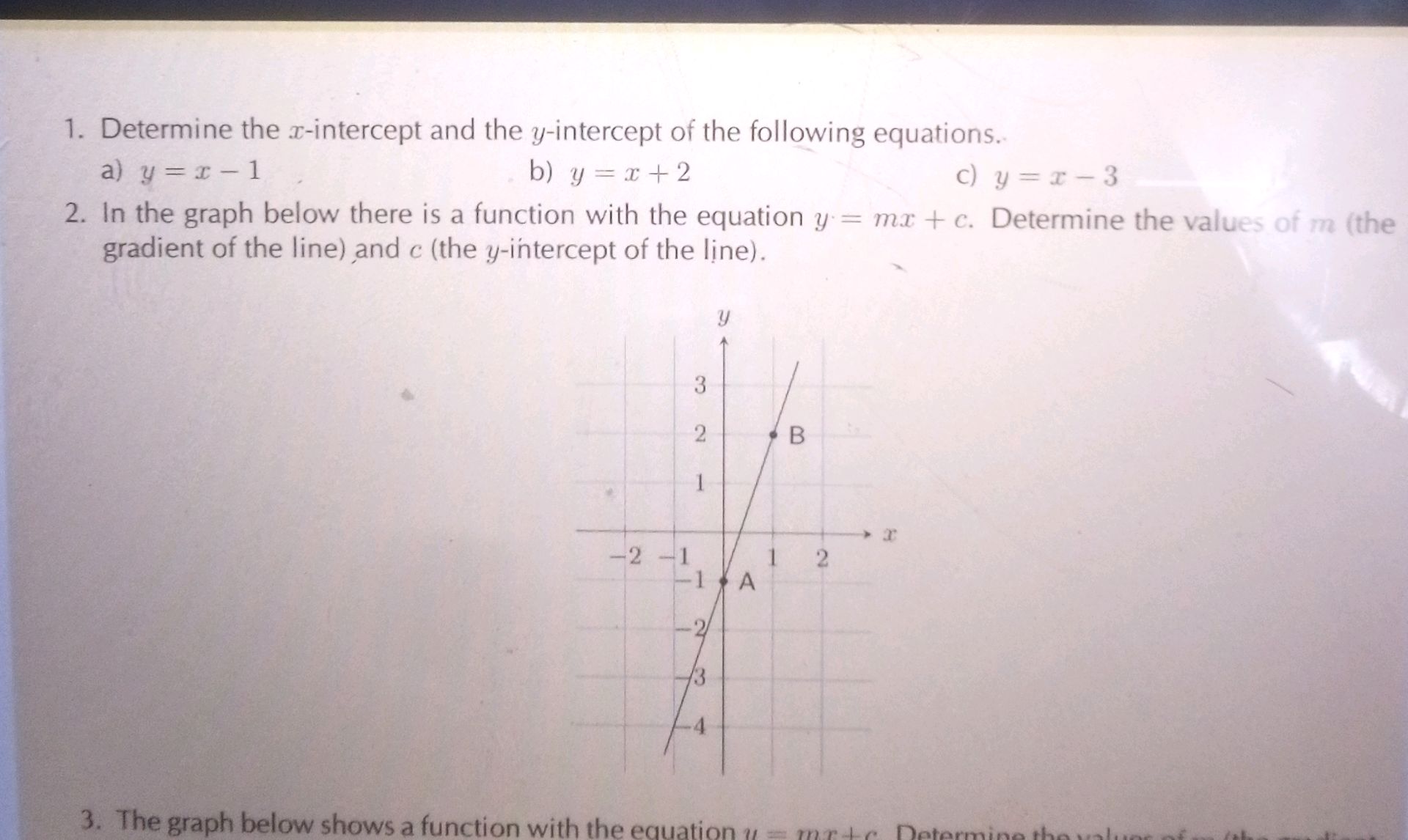1. Determine the x-intercept and the | StudyX