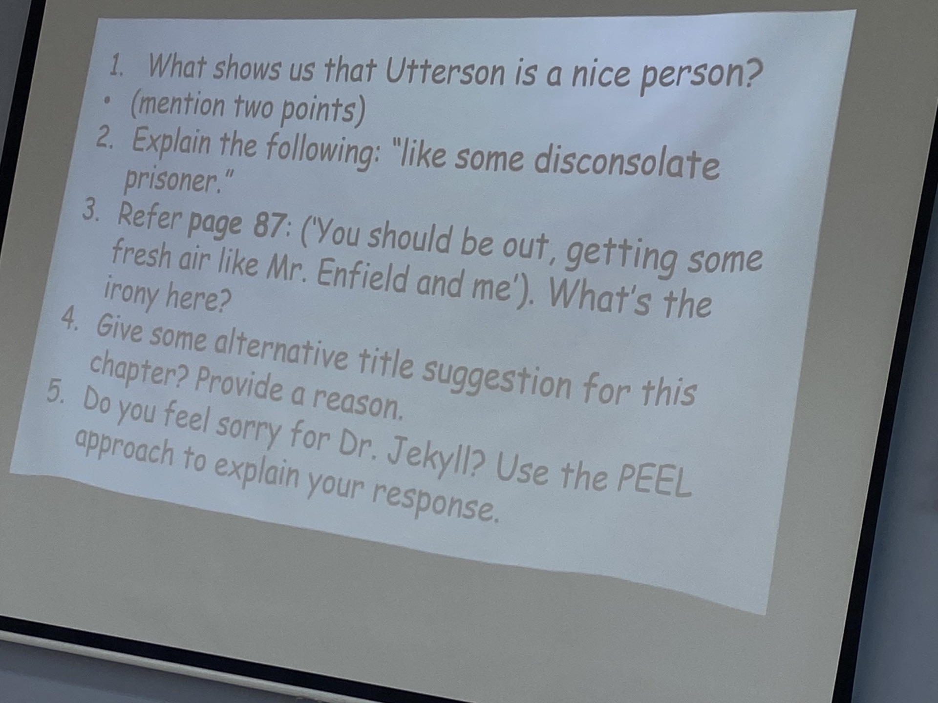 1. What shows us that Utterson is a nice | StudyX