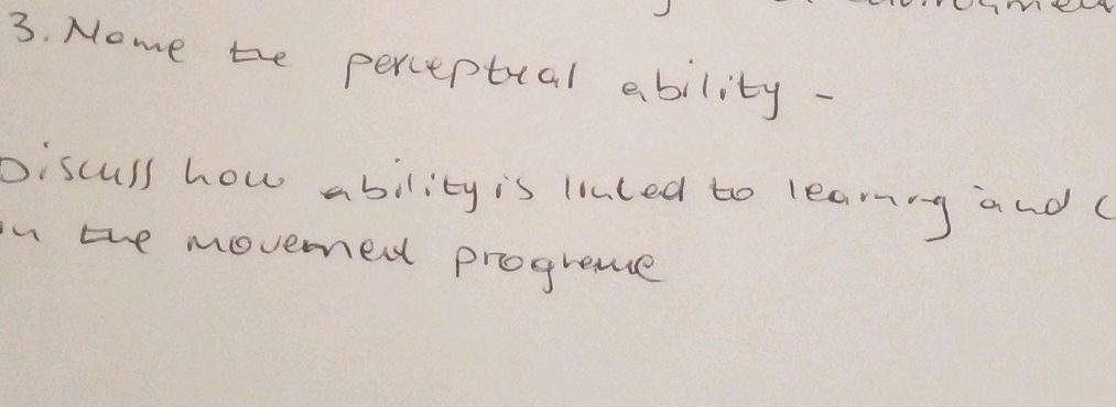3. Name the perceptual ability. Discuss how | StudyX