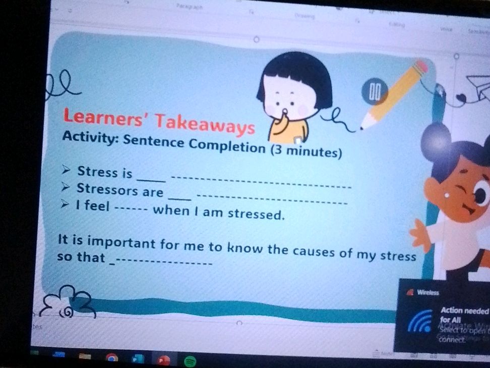 Learners' Takeaways Activity: Sentence | StudyX