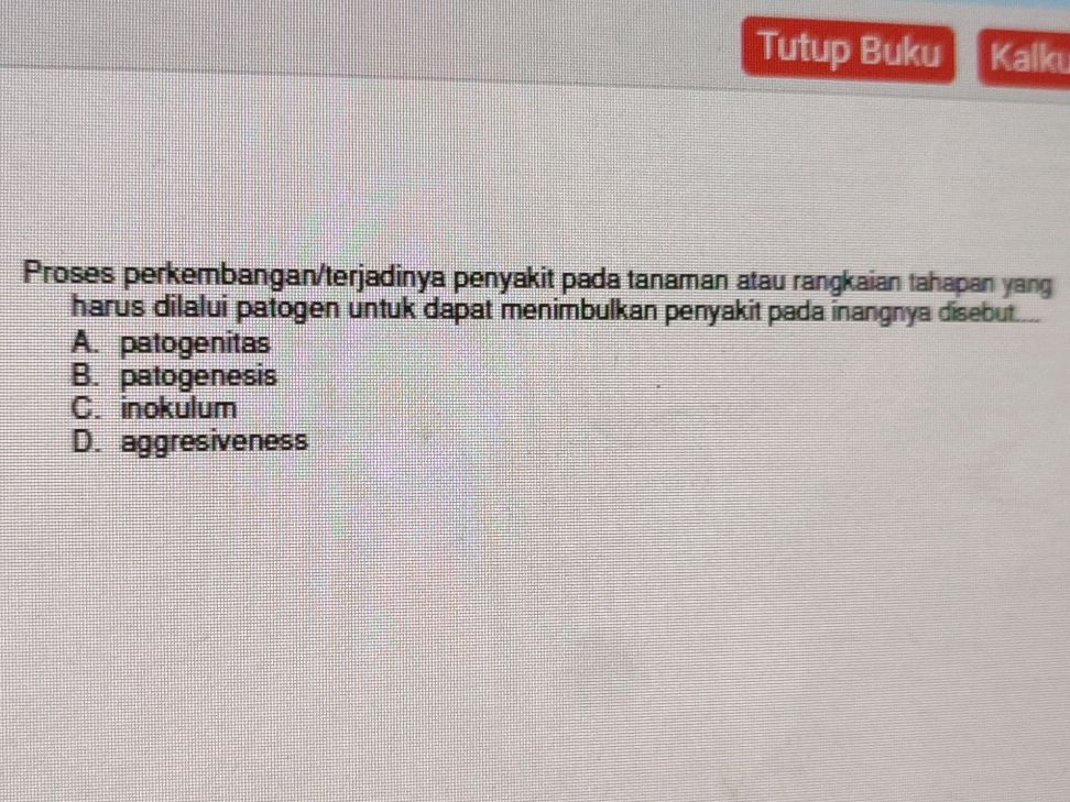 Proses perkembangan/terjadinya penyakit pada | StudyX