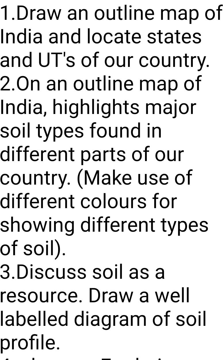 1. Draw an outline map of India and locate | StudyX