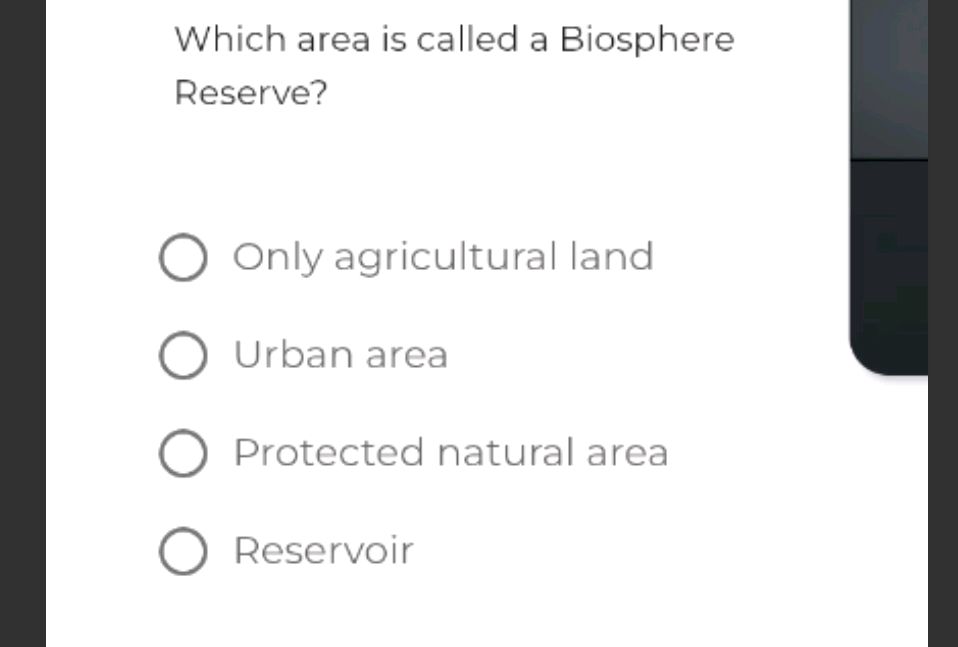 Which area is called a Biosphere Reserve?