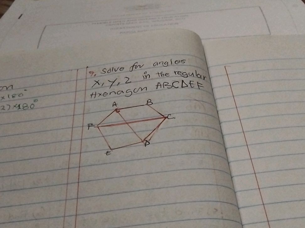 9. Solve for angles X, Y, Z in the regular | StudyX