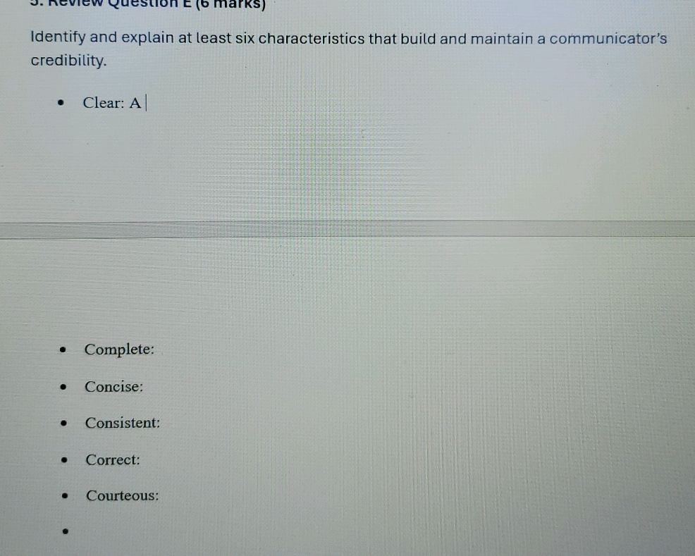 Identify and explain at least six | StudyX