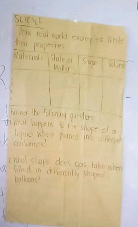 SCIENCE Draw real world examples Write their | StudyX