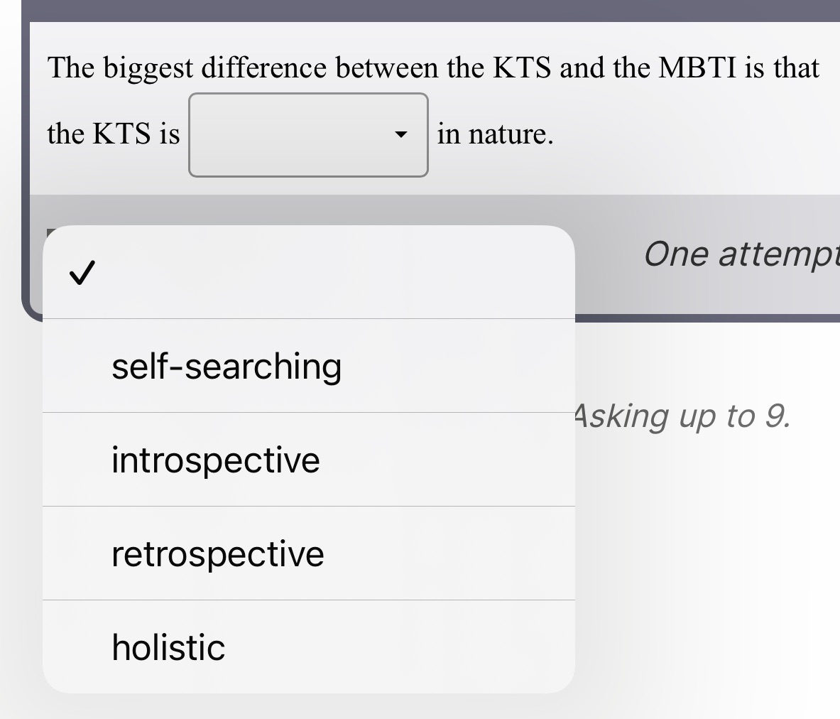 The biggest difference between the KTS and | StudyX