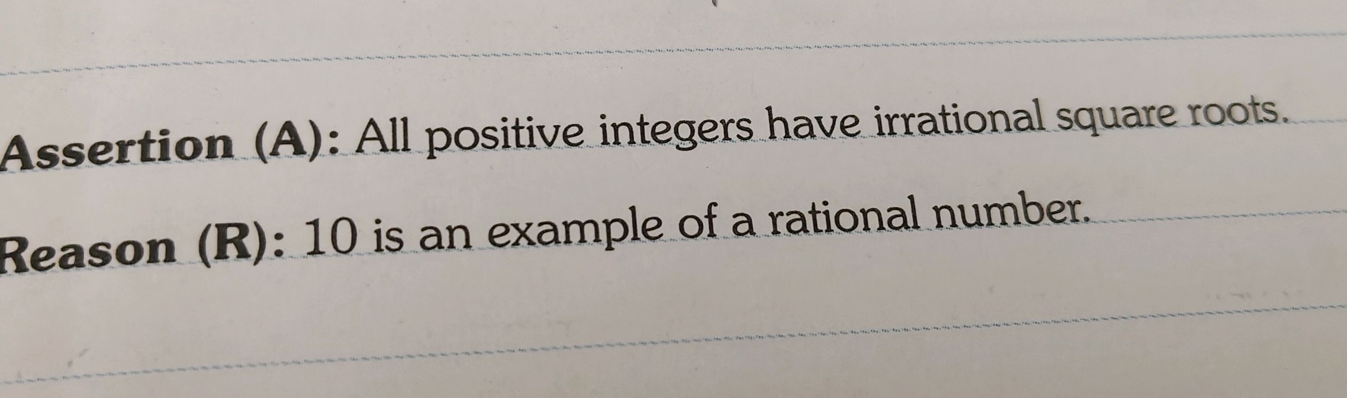Assertion (A): All positive integers have | StudyX
