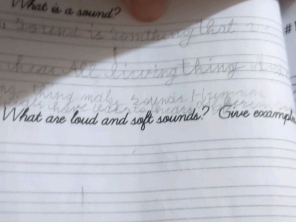 What are loud and soft sounds? Give example