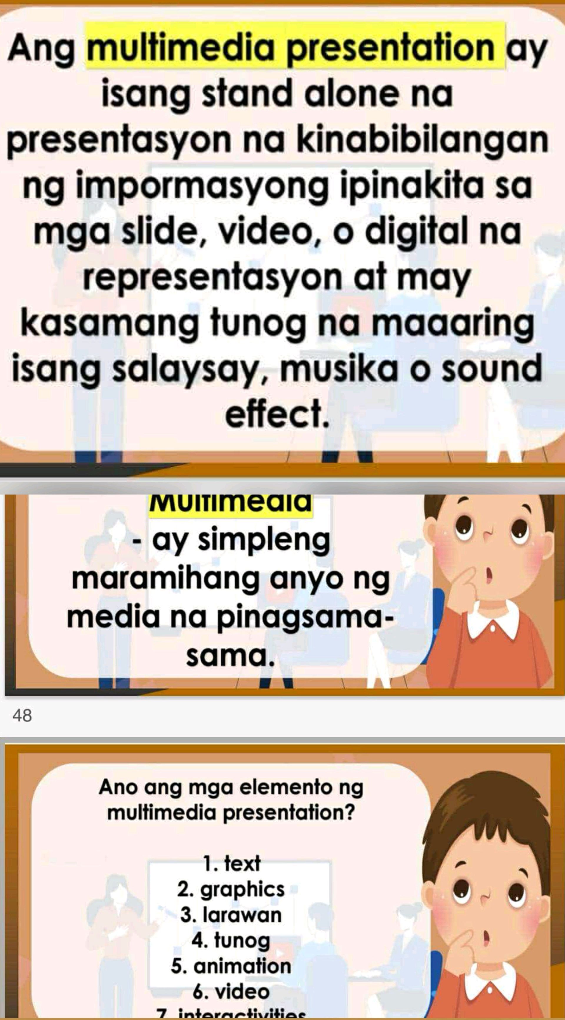 Ano ang mga elemento ng multimedia