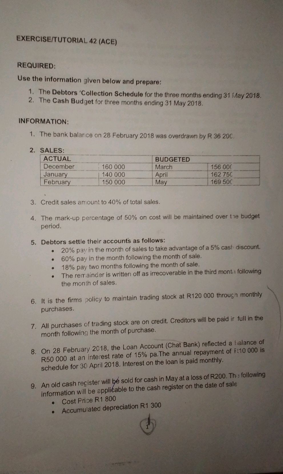 EXERCISE/TUTORIAL 42 (ACE) REQUIRED: Use | StudyX