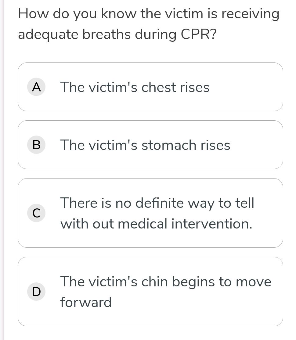 How do you know the victim is receiving