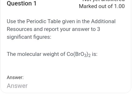Use the Periodic Table given in the | StudyX