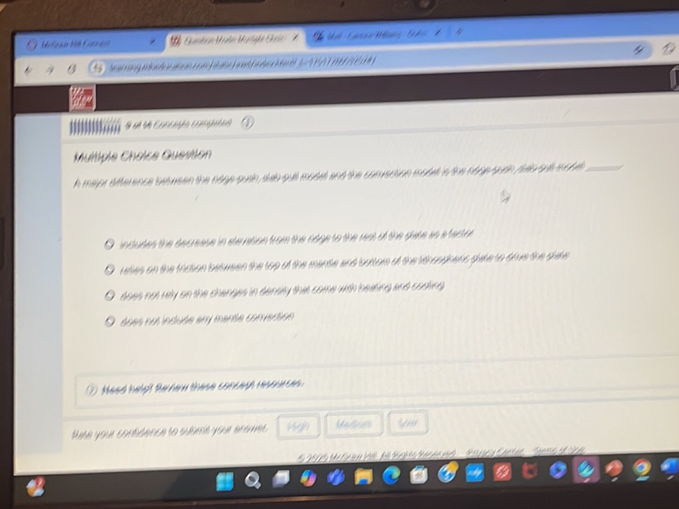 A major difference between the ridge-push, | StudyX
