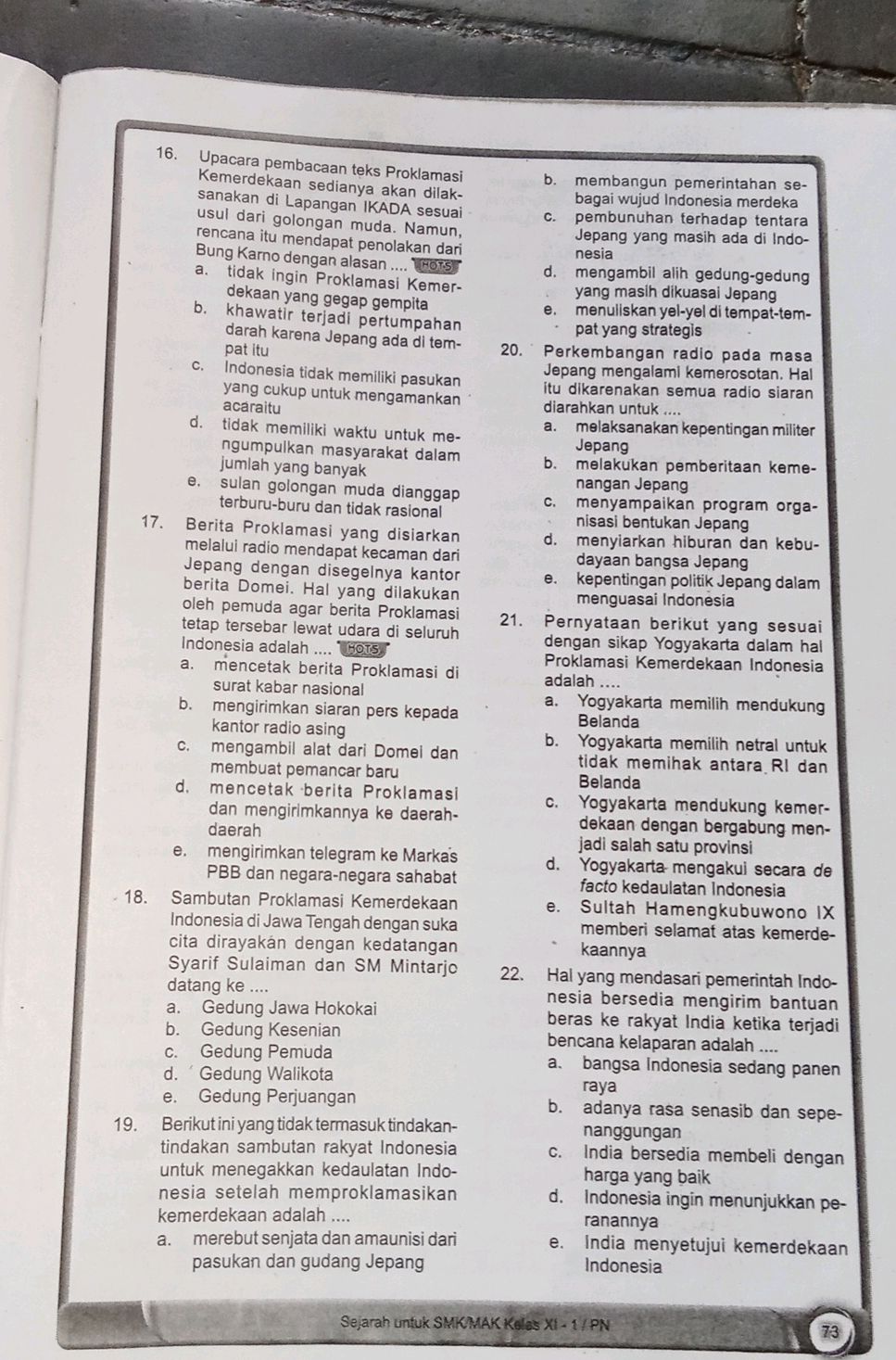 16. Upacara pembacaan teks Proklamasi | StudyX