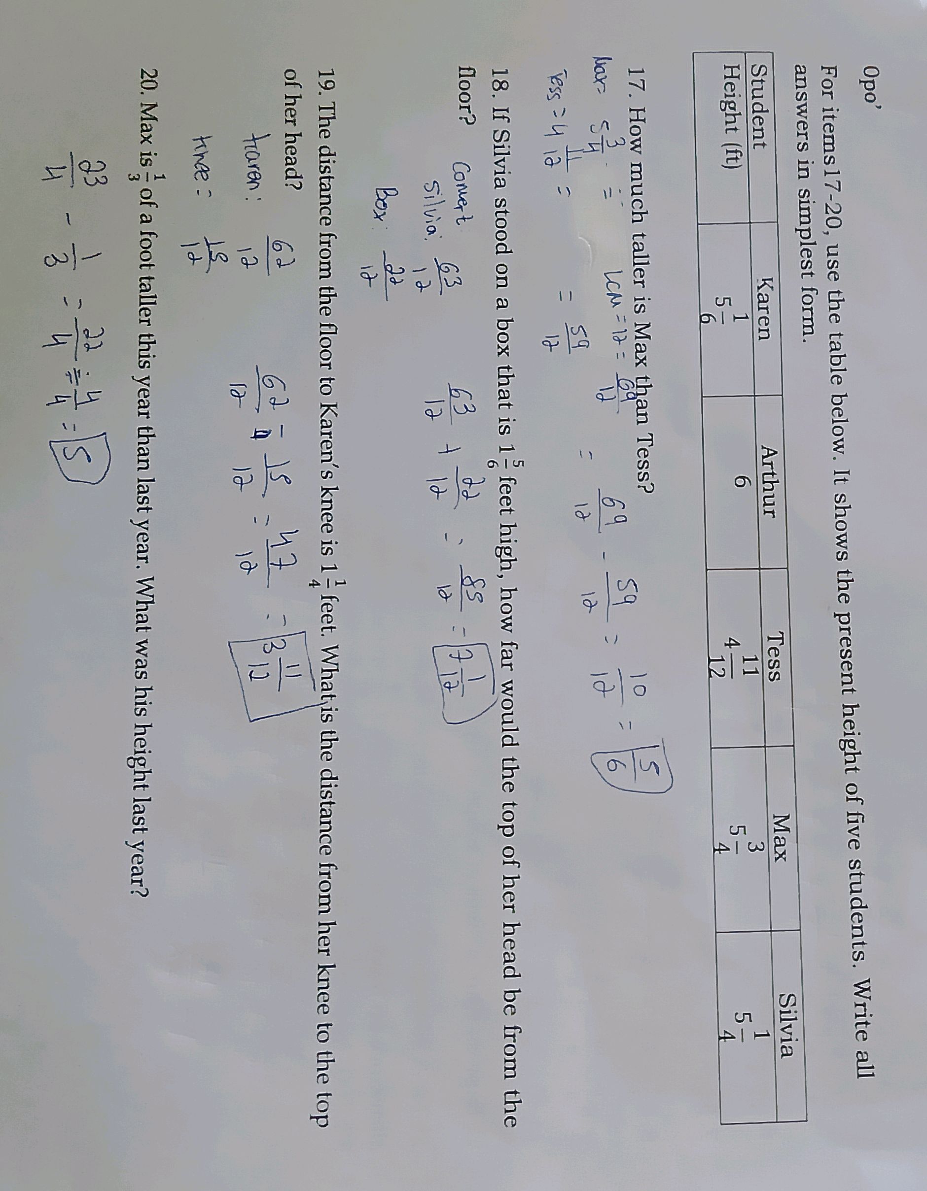 For items 17-20, use the table below. It | StudyX