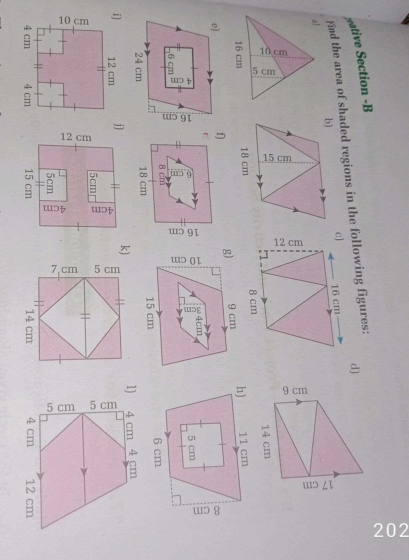 Find the area of shaded regions in the | StudyX