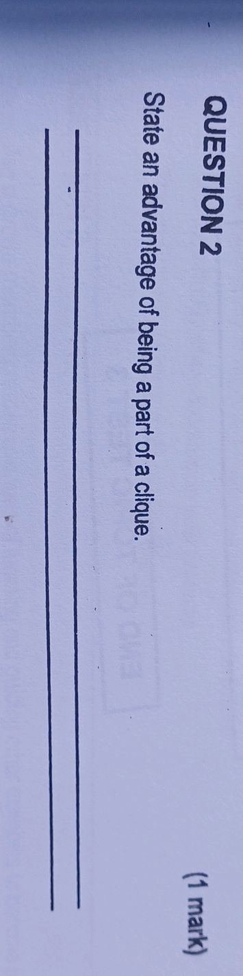 QUESTION 2 State an advantage of being a | StudyX