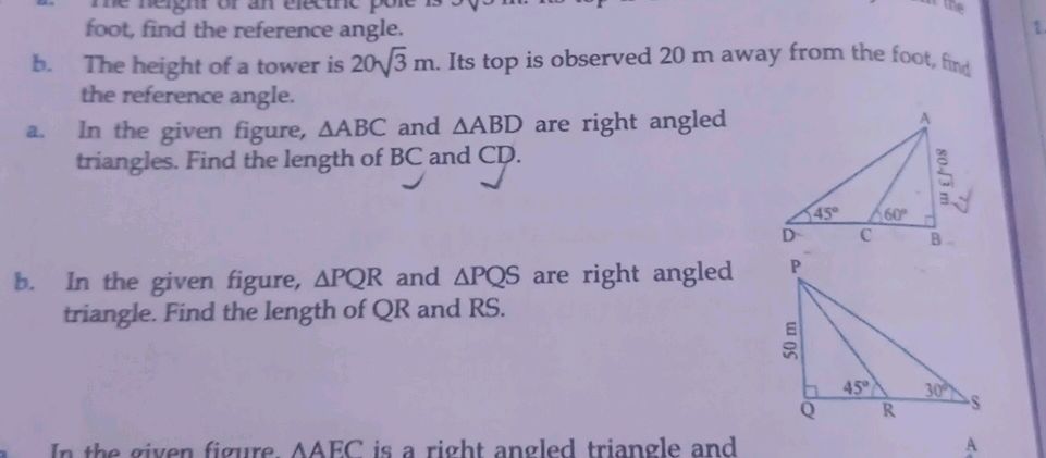 a. In the given figure, $ ABC$ and $ ABD$ | StudyX