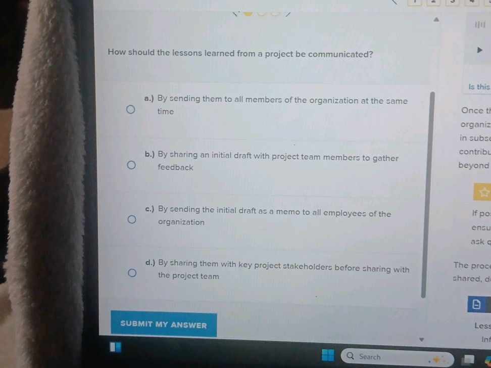 How should the lessons learned from a | StudyX