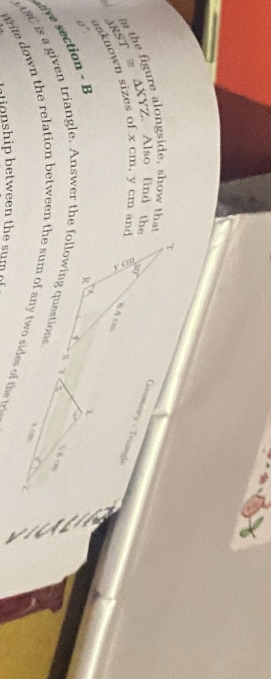 In the figure alongside, show that ΔRST ≅ | StudyX