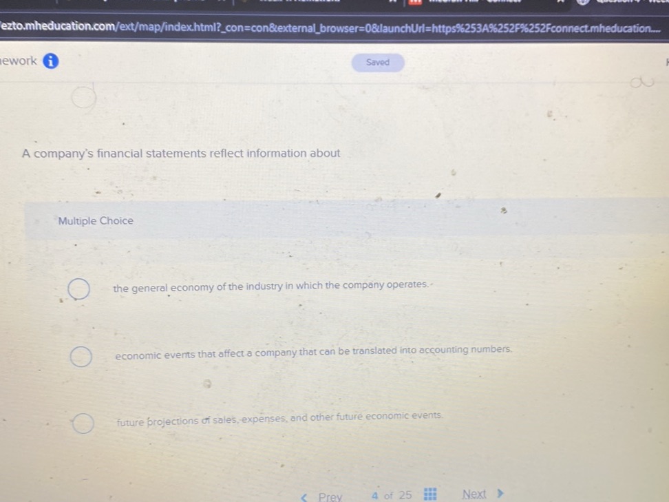 A company's financial statements reflect | StudyX