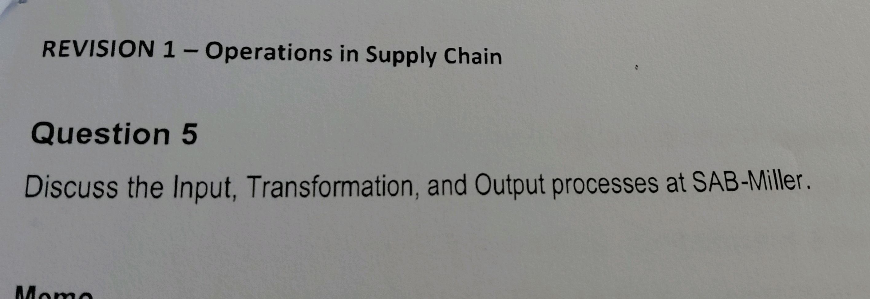 Discuss the Input, Transformation, and | StudyX