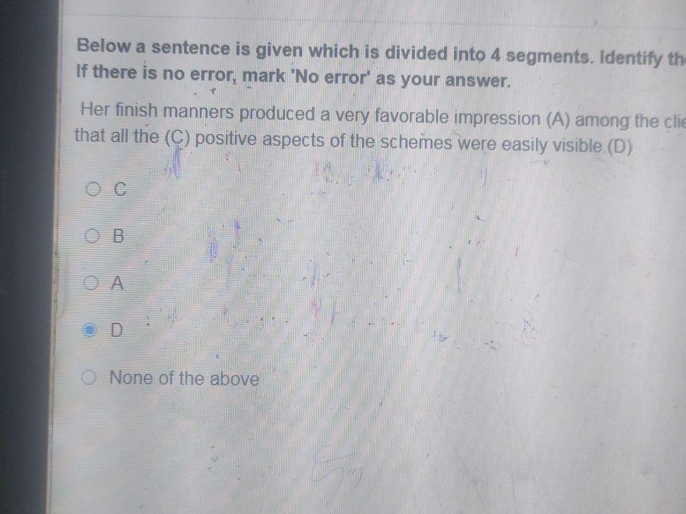 Below a sentence is given which is divided | StudyX