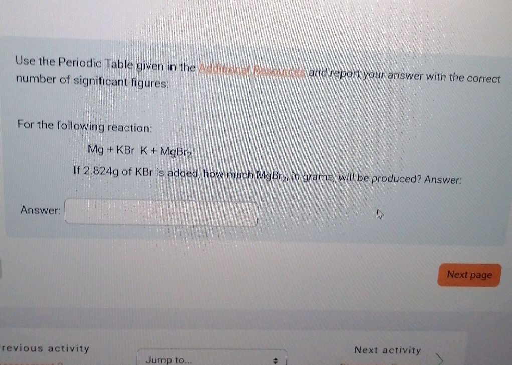 Use the Periodic Table given in the | StudyX