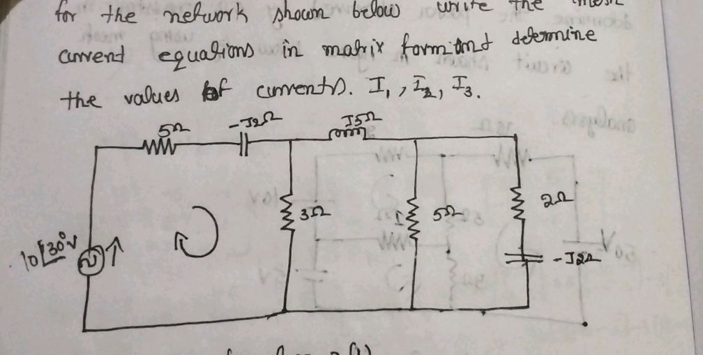 for the network shown below write the mesh | StudyX