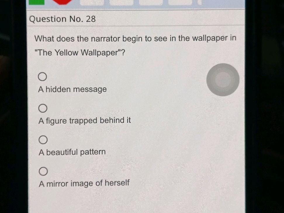 What does the narrator begin to see in the | StudyX