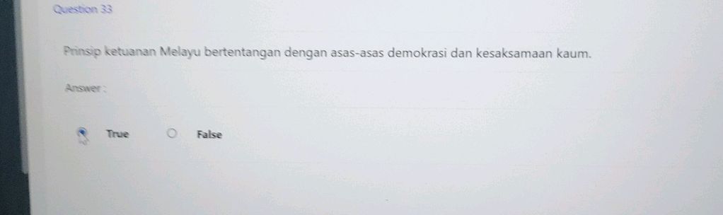 Prinsip ketuanan Melayu bertentangan dengan