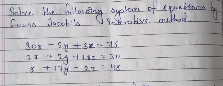 Solve the following system of equations by | StudyX