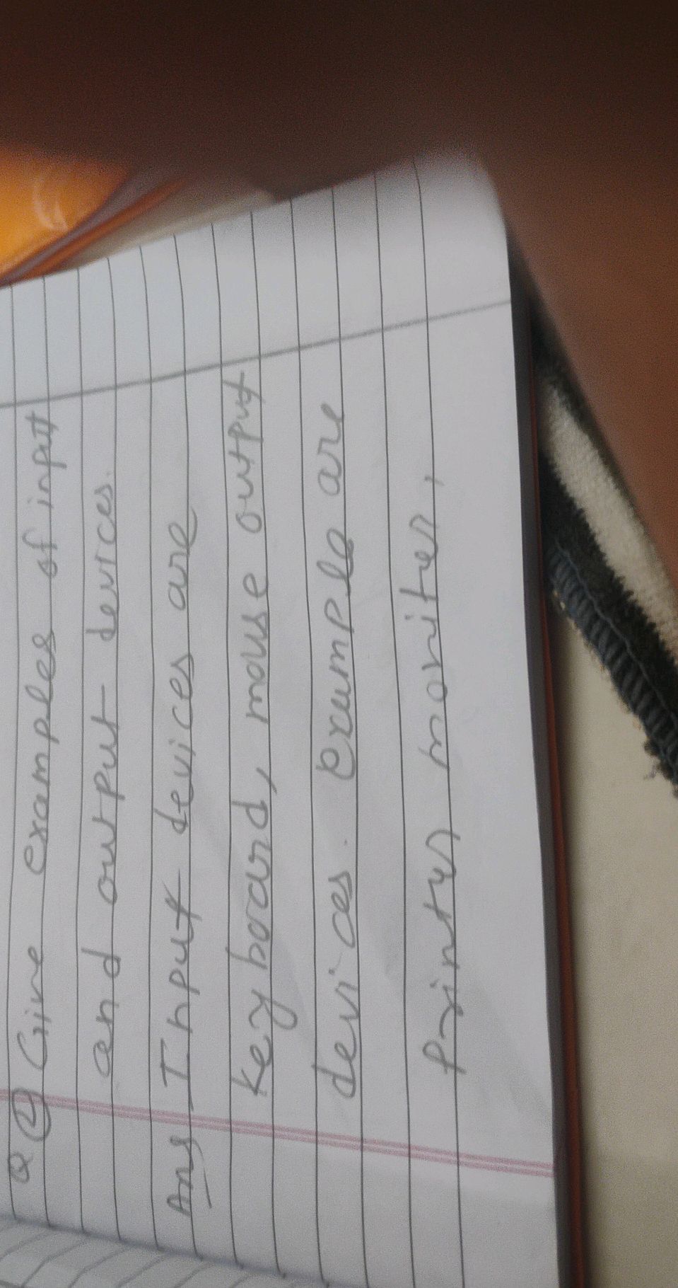 Q② Give examples of input and output | StudyX