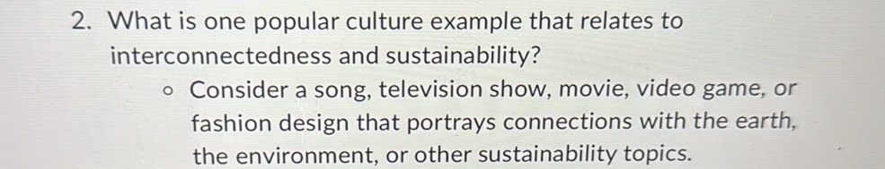 What is one popular culture example that